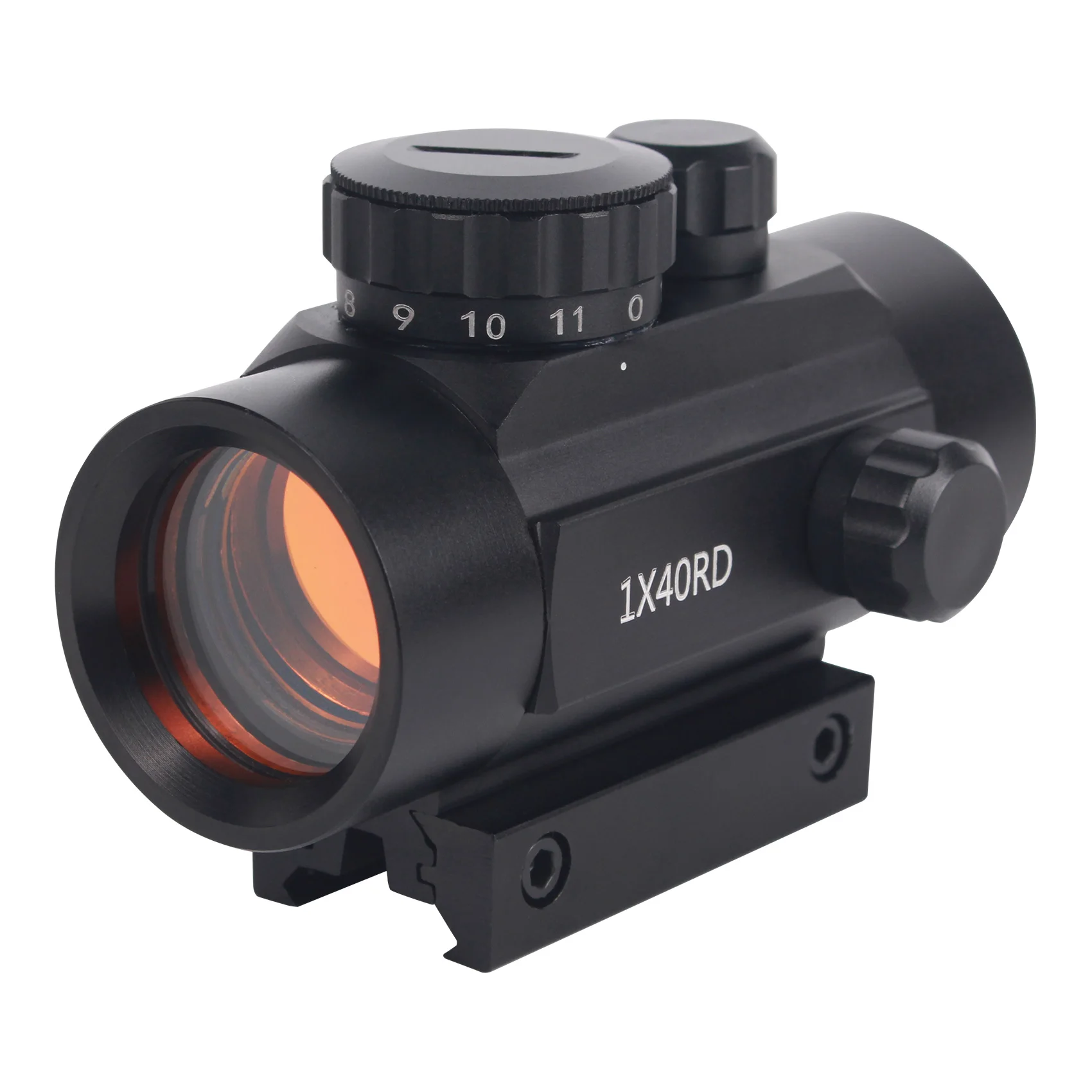 Red Dot Sight 1X40 Red Coated Lens Red Dot 11 Level Fit For 11mm/20mm ...