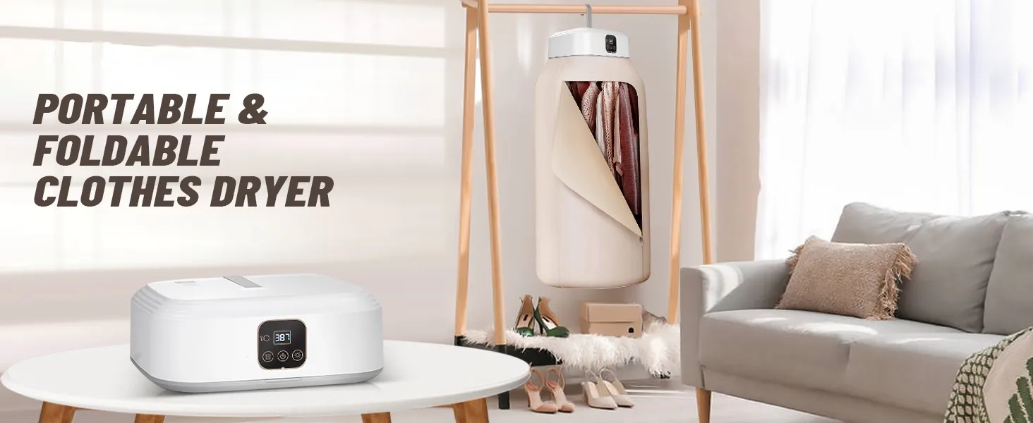Portable Clothes Dryer - Mini Laundry Dryers with Remote