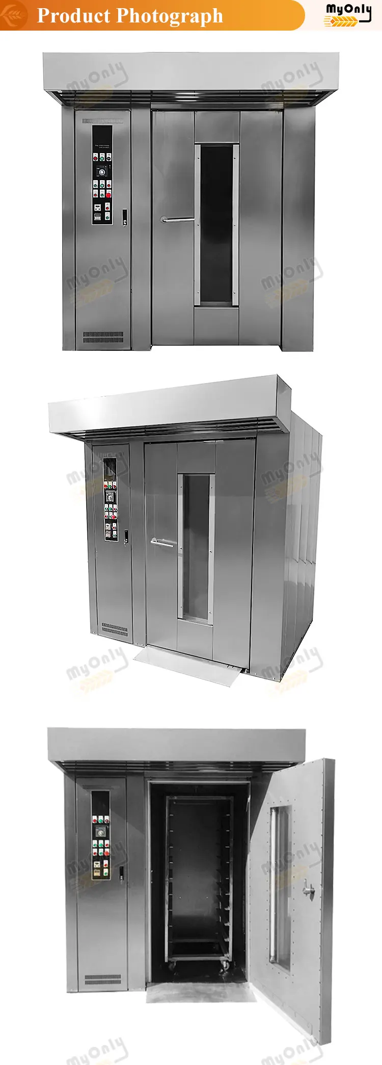 Industrial Bake Oven: Big Capacity Bread Machine 50/100/200 kg/h, Fully ...