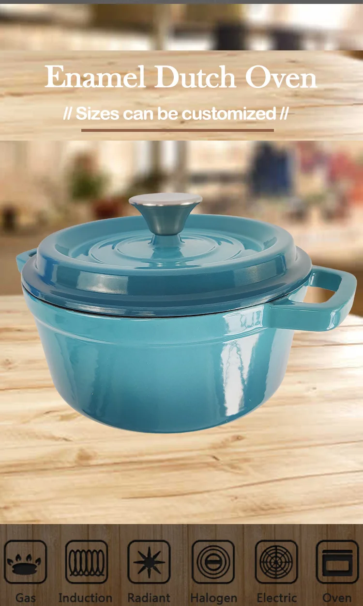 Nonstick Enameled Cast Iron Dutch Oven Pot Enamel Cookware Crock Pot ...