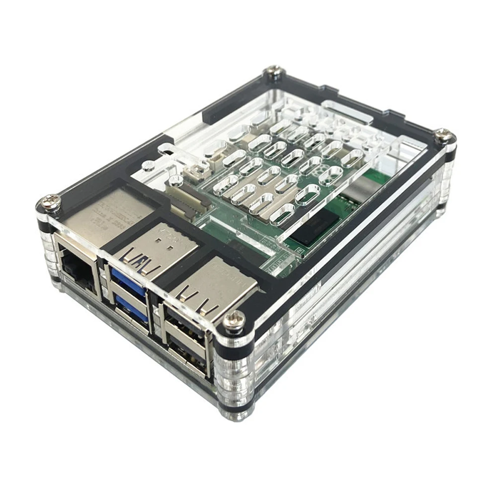 Raspberry Pi 5 Transparent Acrylic Case 9 Layer Acrylic Protective ...