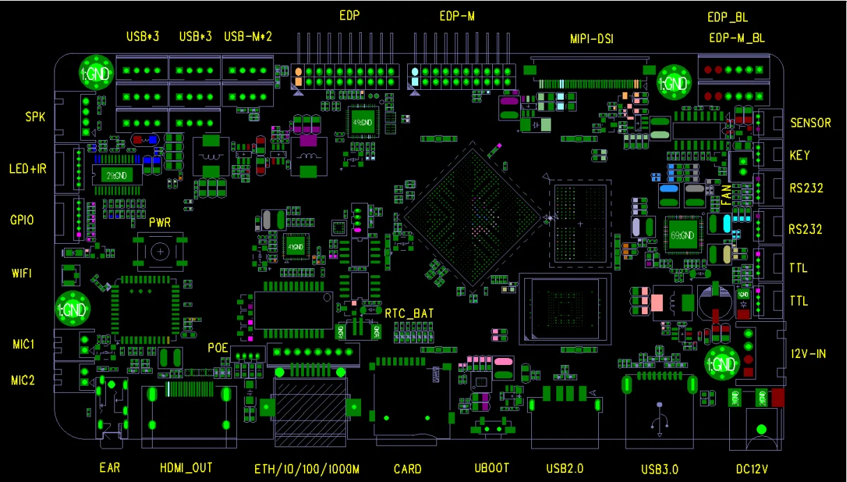 Dual Edp Dual LVDS HD Intelligent Main Board Display Screen