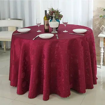 Luxury Round Table Cloth For Wedding Round Polyester Jacquard ...