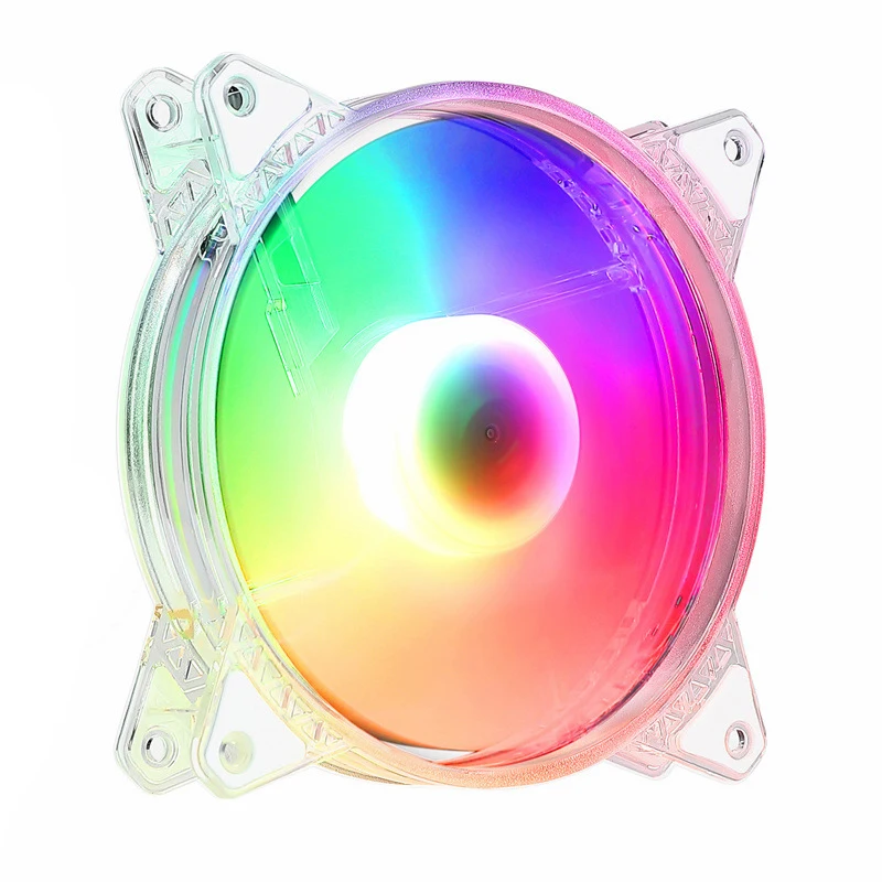 Pc Case Fans Rgb Gaming Transparent Computer Chassis Cooling Fan ...