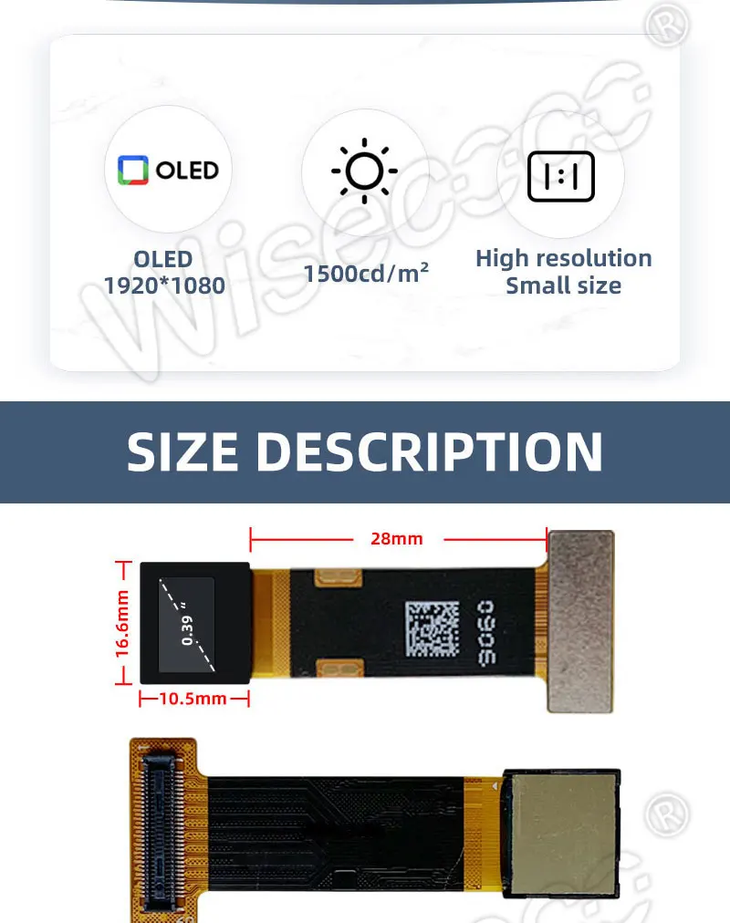 Ar Smart Glasses Screen 1080p Oled Dual Screen 1500nits