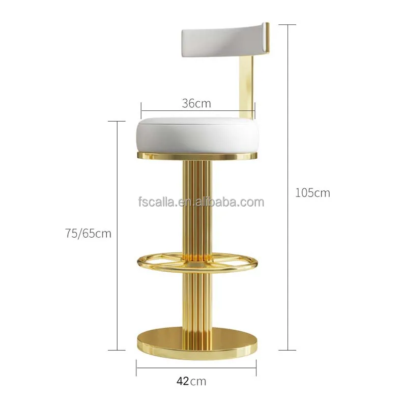 Shop Our Modern Metal Base Adjustable Swivel Gold Bar Chair