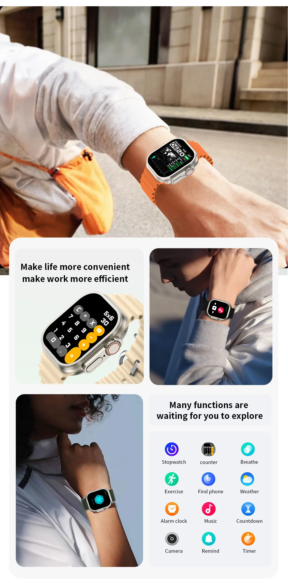 Smartwatch Ultras Hw Dt Gs 8 Pro Max Plus 2023 Smart Watch Serie 8 Iwo ...