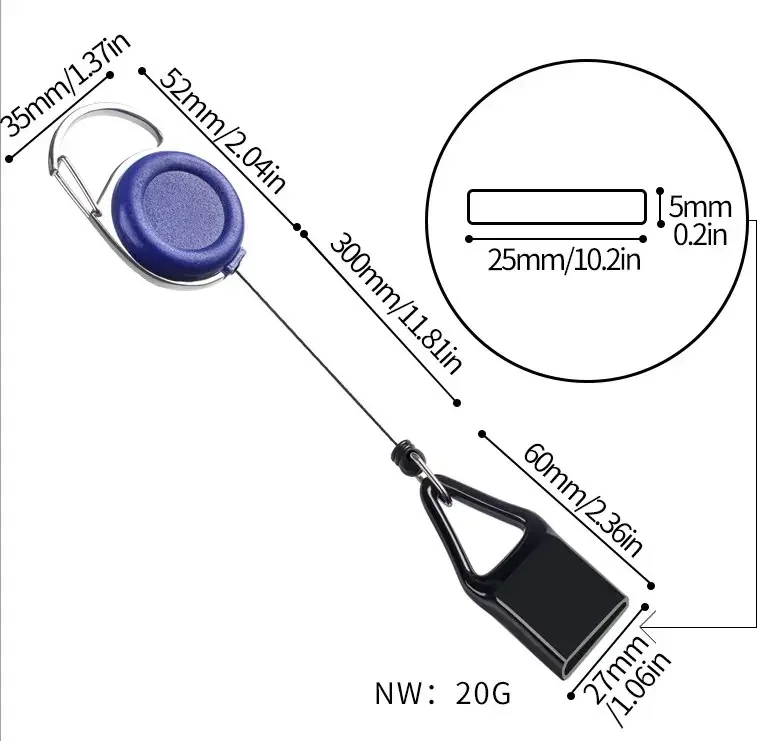 Rukioo Custom Mini Retractable Keychain Holder Sleeve Cover Tool Smoke ...