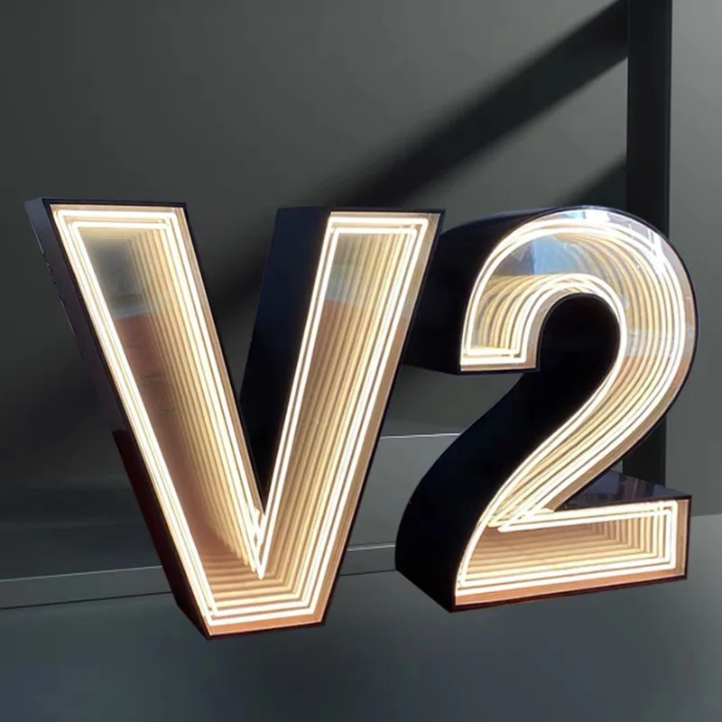 custom rgb light Abyssal Mirror letter Infinity Mirror words infinity ...