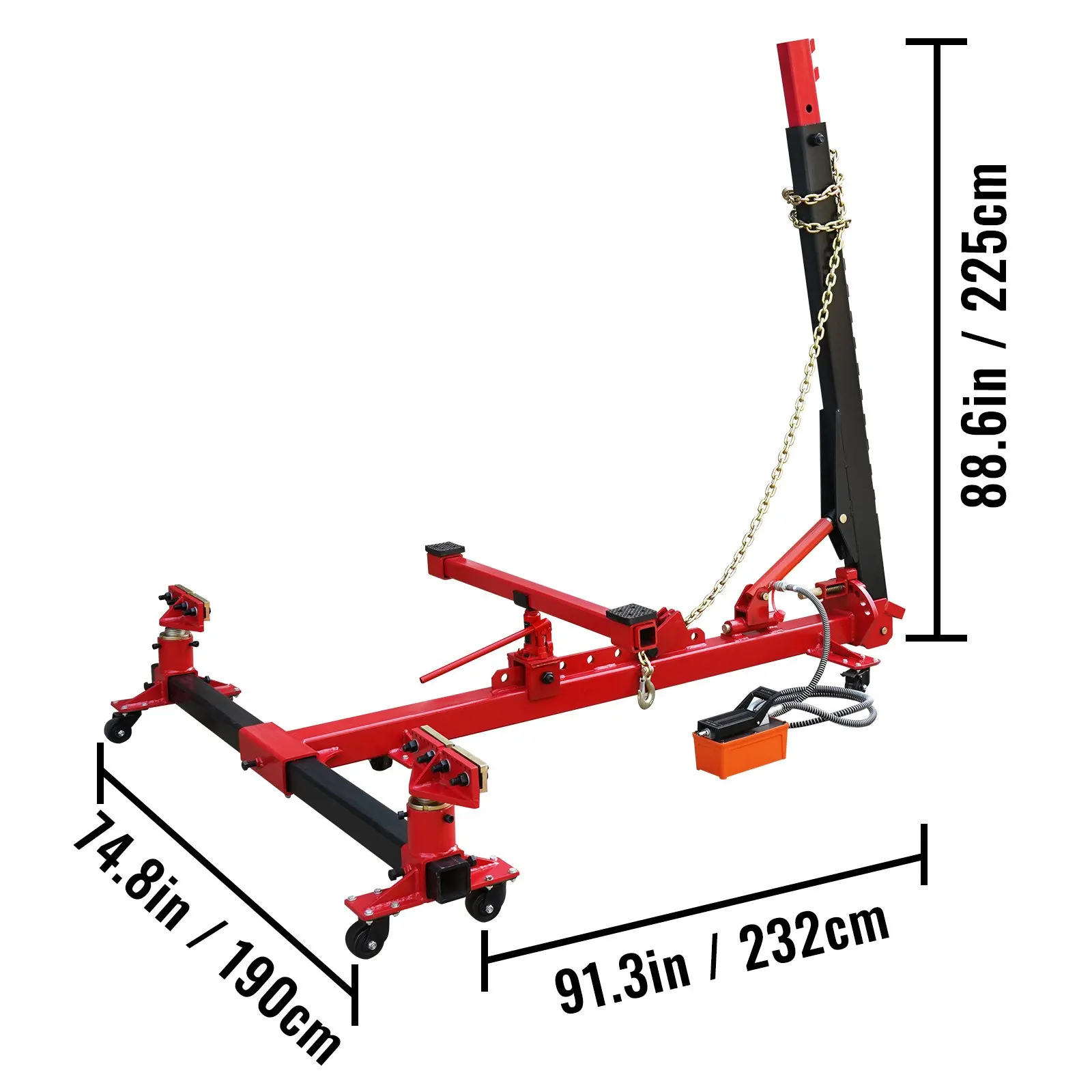 Frame Puller Portable Auto Body Puller Frame Straightener With Clamps ...