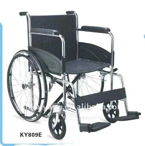 Kaiyang KY809E Chromed Steel Wheelchair - Fixed Armrest & Footrest