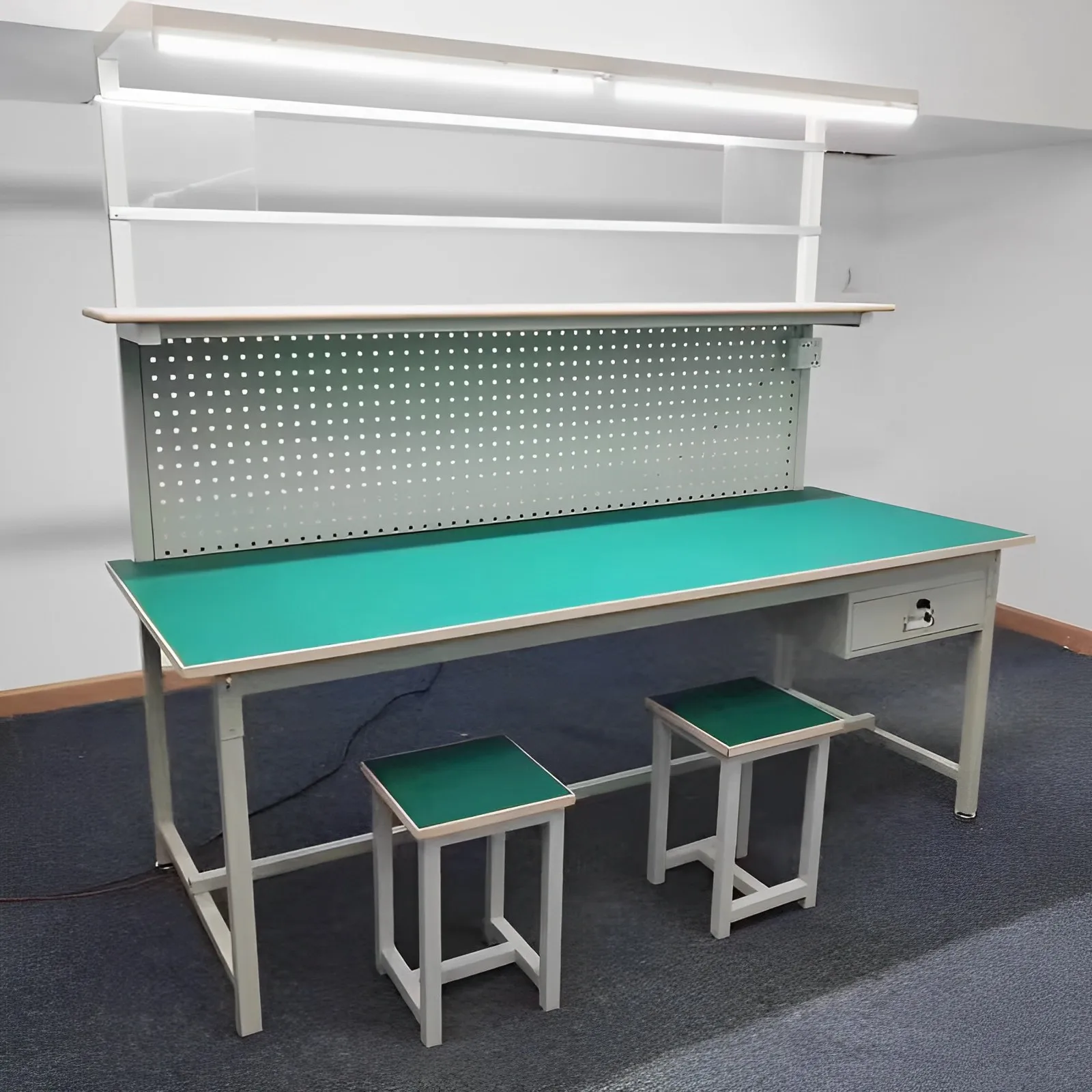 Commercial Laboratory Table Atelier Metal Inspection Table Workbench ...