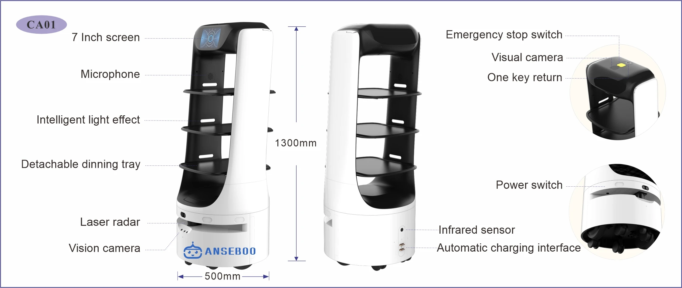 China Food Delivery Robot Supplier Robotic Restaurant Waiter Robot ...