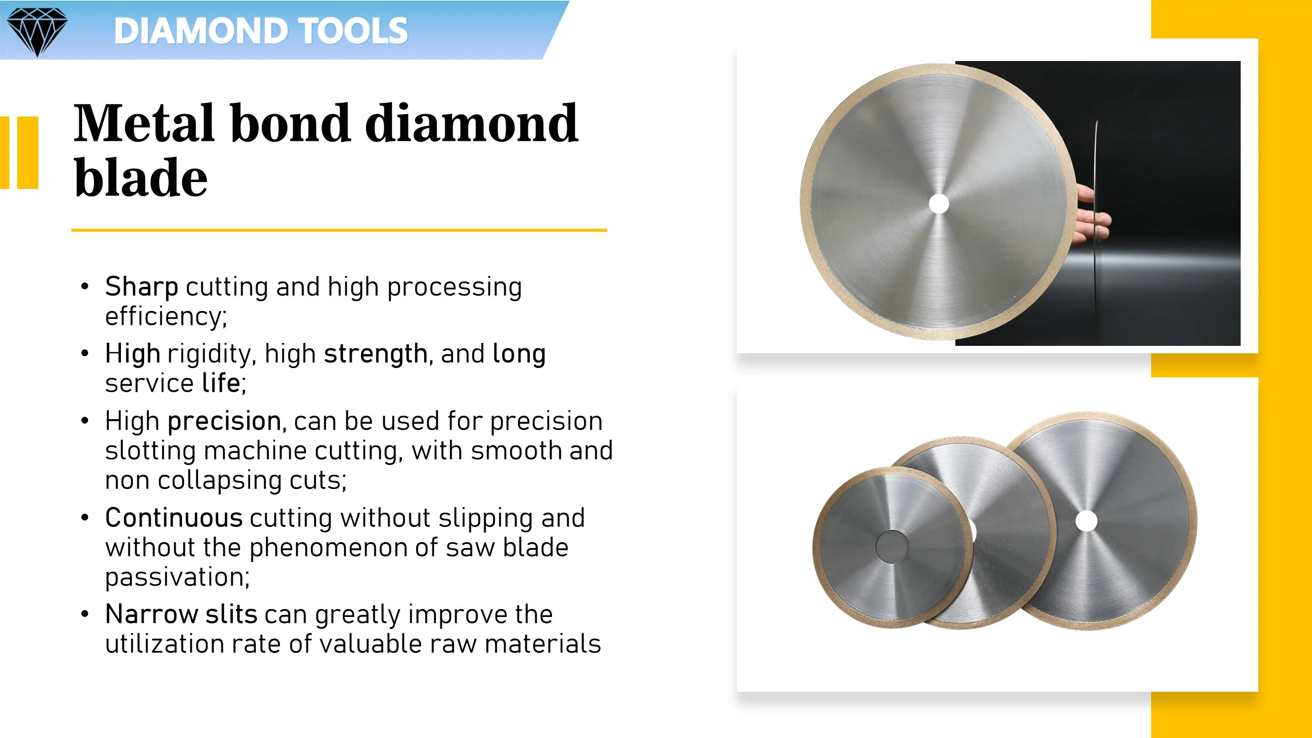 Hot Pressed Diamond Cutoff Wheels Circular Saw Blades Continuous Edge ...