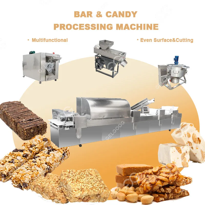 Muesli Halva Date Nutrition Fruit Bar Making Almond Candy Production ...