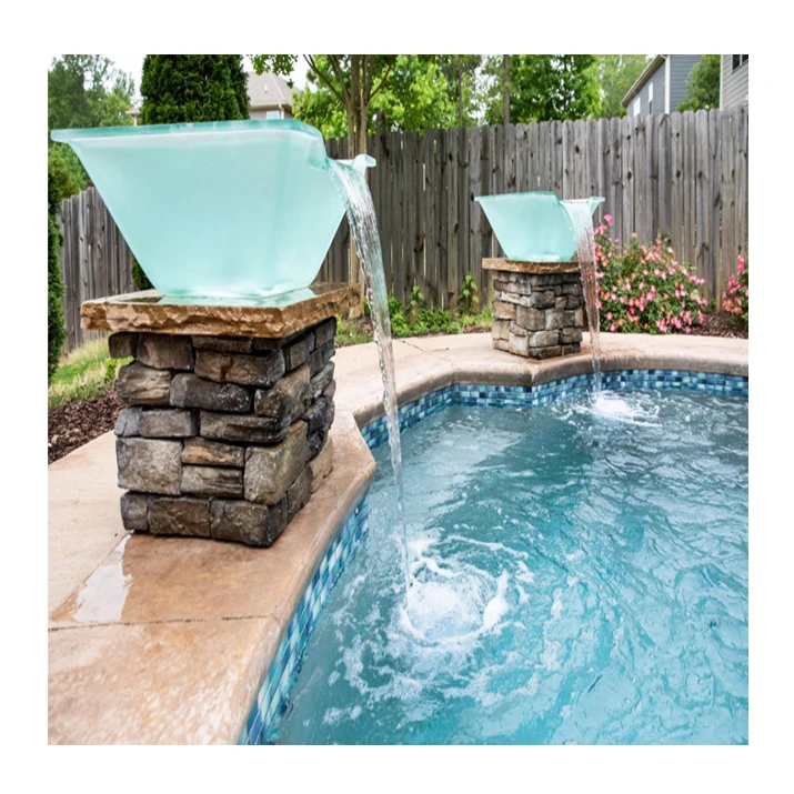 Frosted Glass Fountain Led Magic Water Bowl For Pool Decoration - Buy ...