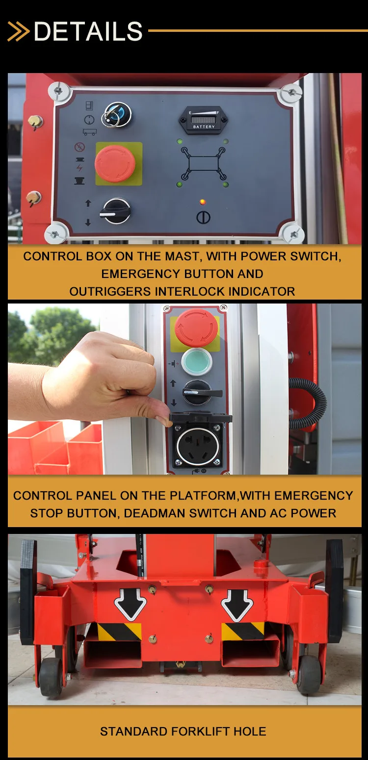 14m Portable Ladder Lift - Easy Loading Truck Electric Single Man Lift