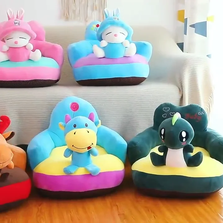 Cartoon Stuffed Animal Plush Baby Seat And Sofa Children Learning To ...