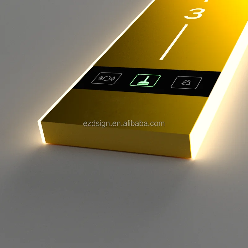 EZD Gold Modern Door Plates for Hotels - Customizable