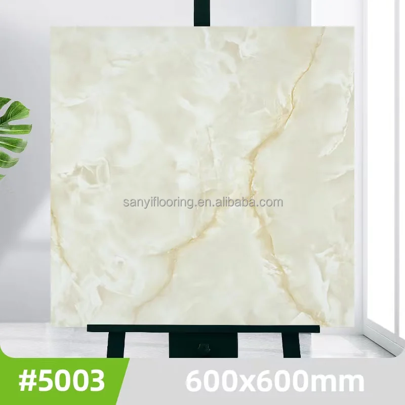 PVC Simulated Thick Marble 60x60cm Vinyl Floor Tile Sticker