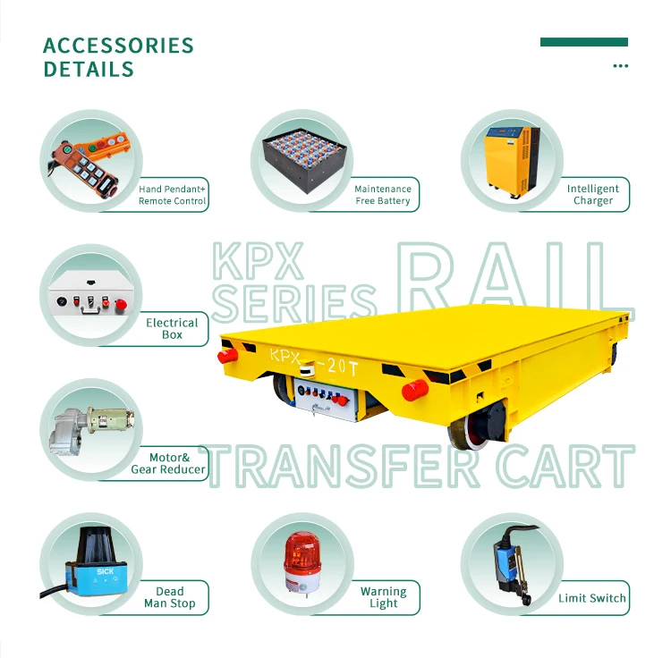 Battery Powered Flatbed Motorized Electric Clean Room Rail Cart ...