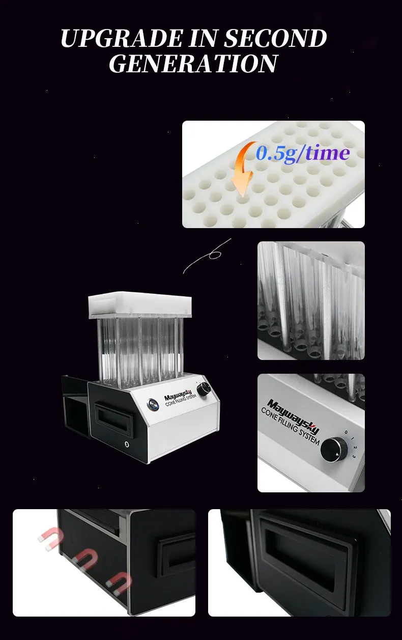 Maywaysky Automatic Mini Cone Filler Machine for King Size - OEM