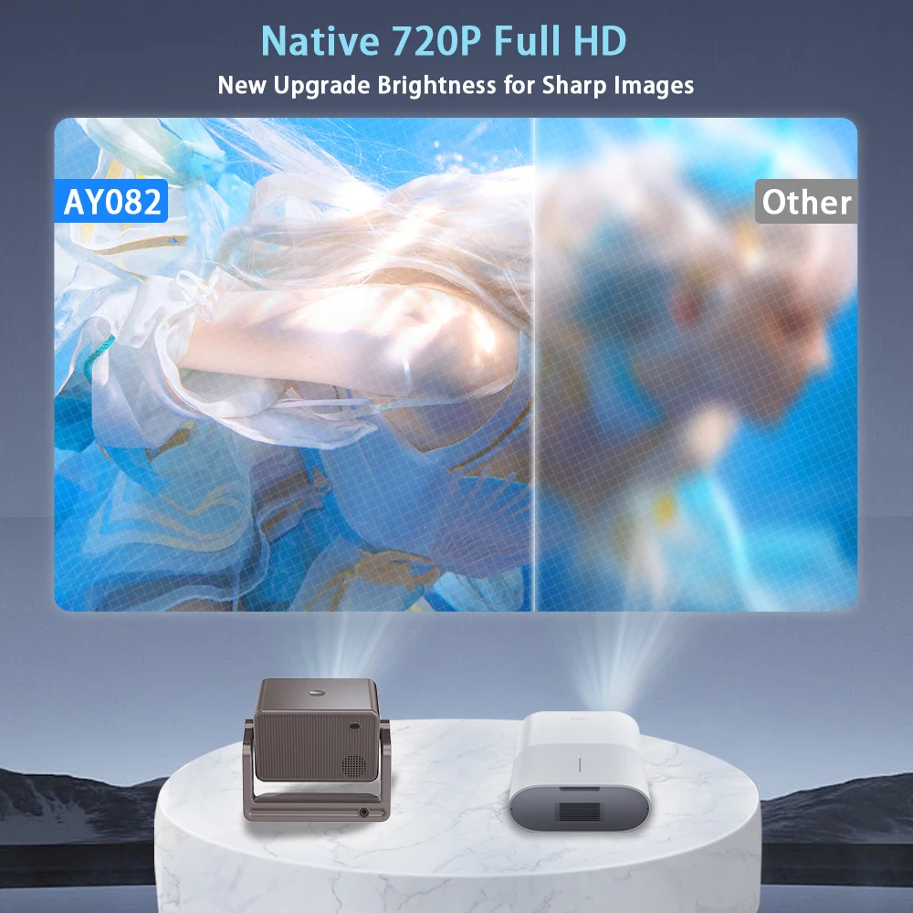 New Uhd Mini Projector Mobile Phone 4k Smart Full Hd Projector For ...