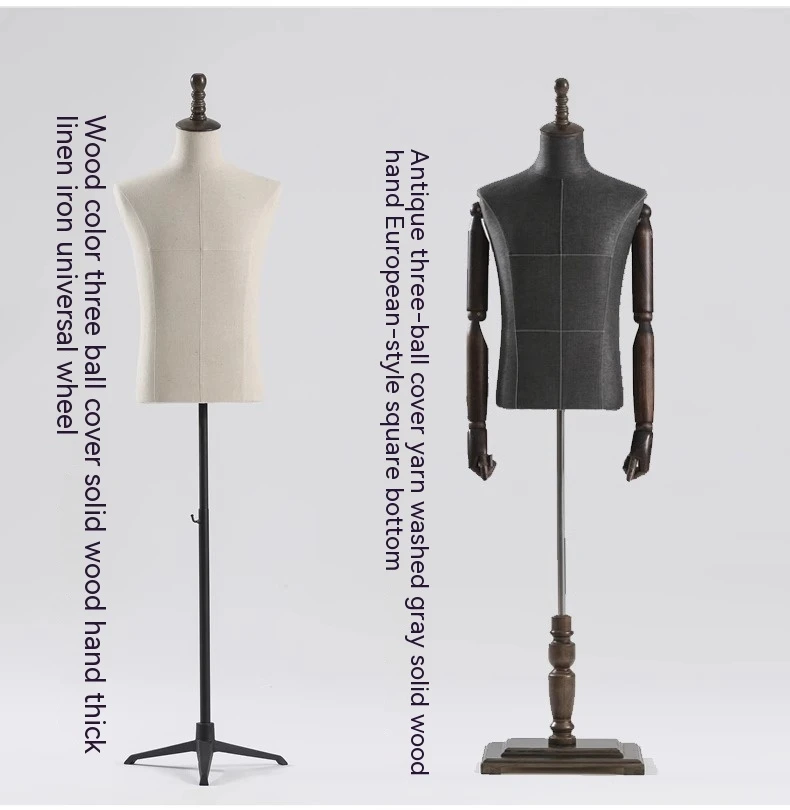 Men Mannequin Dress Display Upper Body Torso Mannequins Male Linen ...