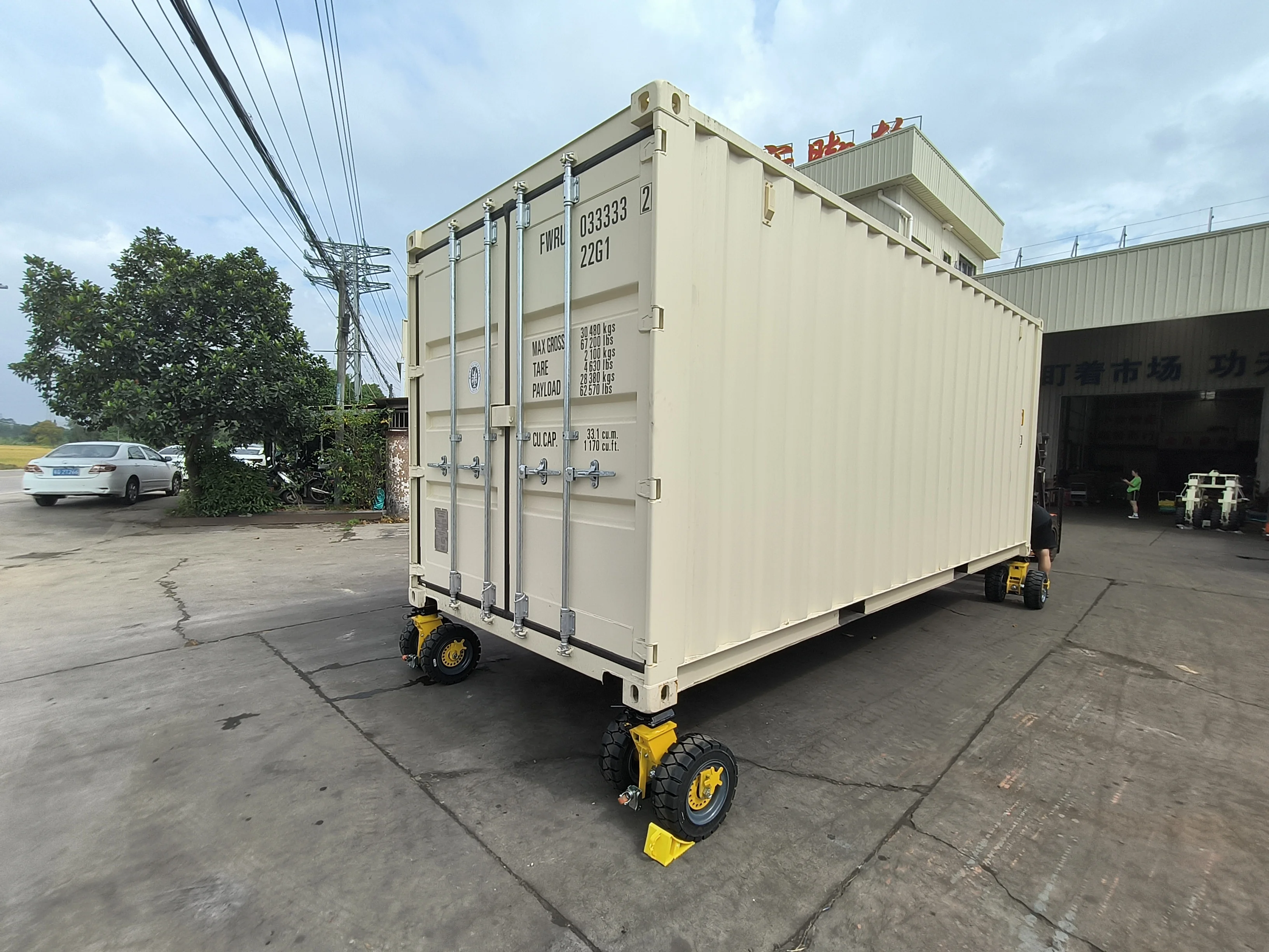 Ultra-heavy Solid Rubber ISO Container Casters Made in China