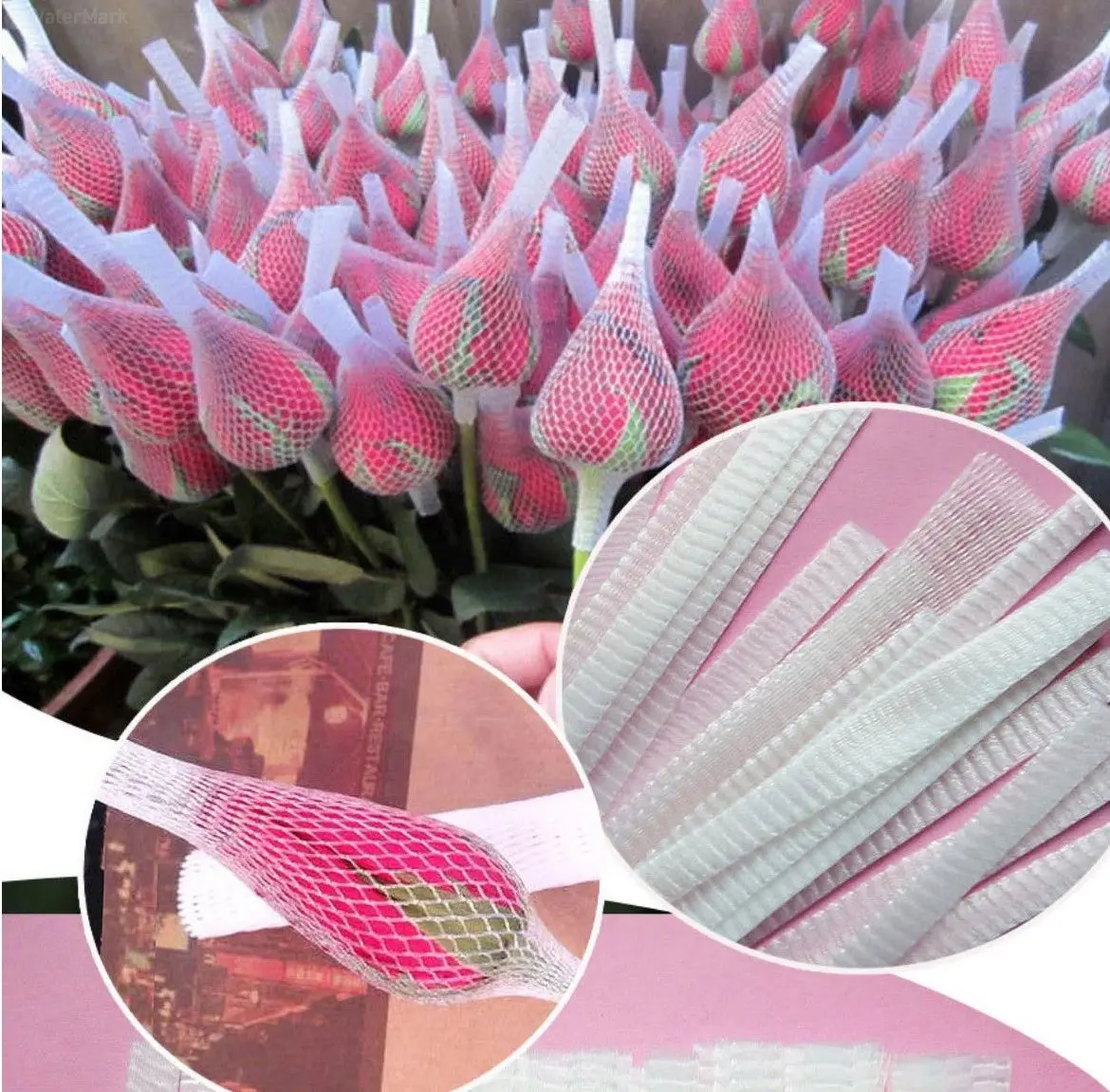Beautiful And Practical Plastic Mesh Rose Flower Bud Protective Sleeve ...