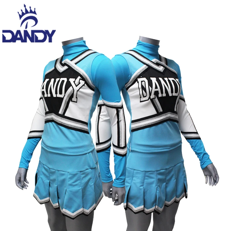 Custom Dandy Girls Cheerleading Dance Costume High School Long Sleeve ...