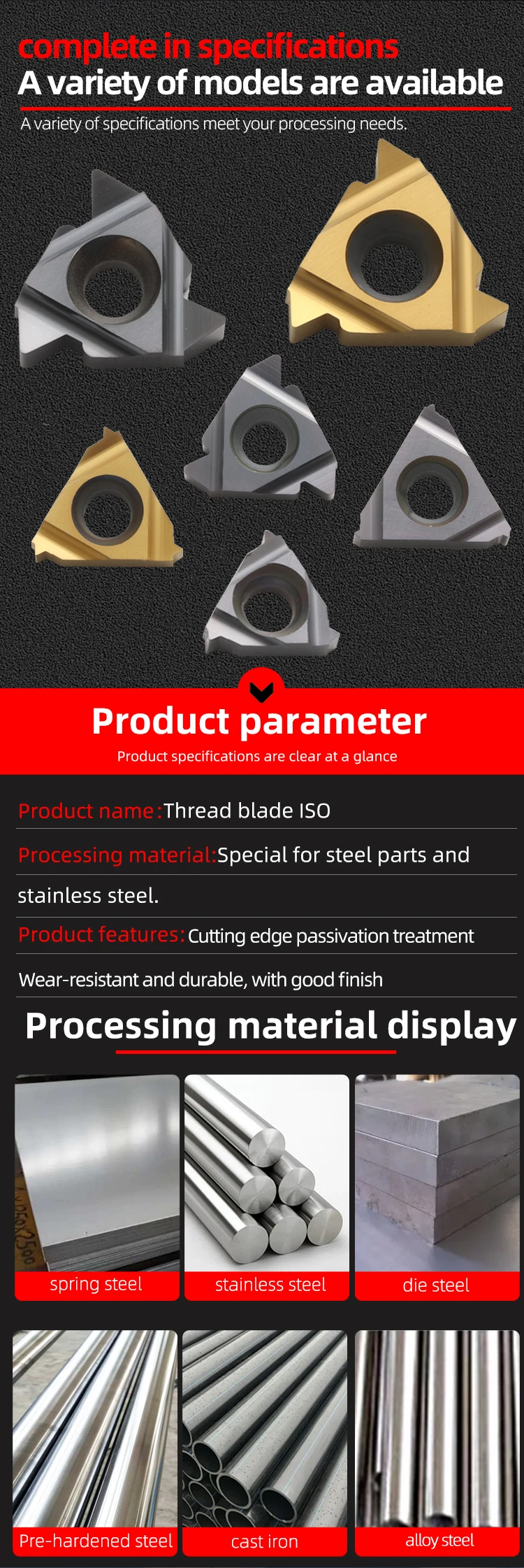 11ir Iso Metric Thread Stainless Steel Blade Hard Universal Internal ...