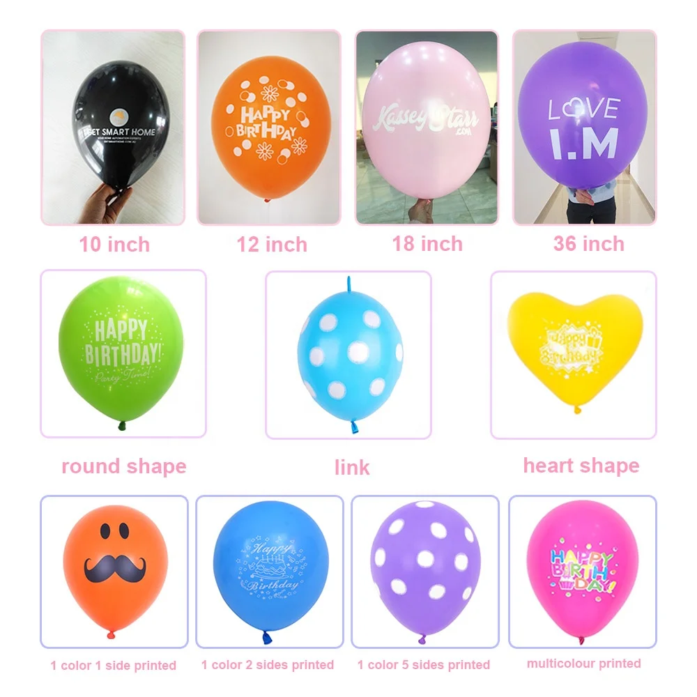 Big Size Giant Clear Round Latex Printed 36" Balloon