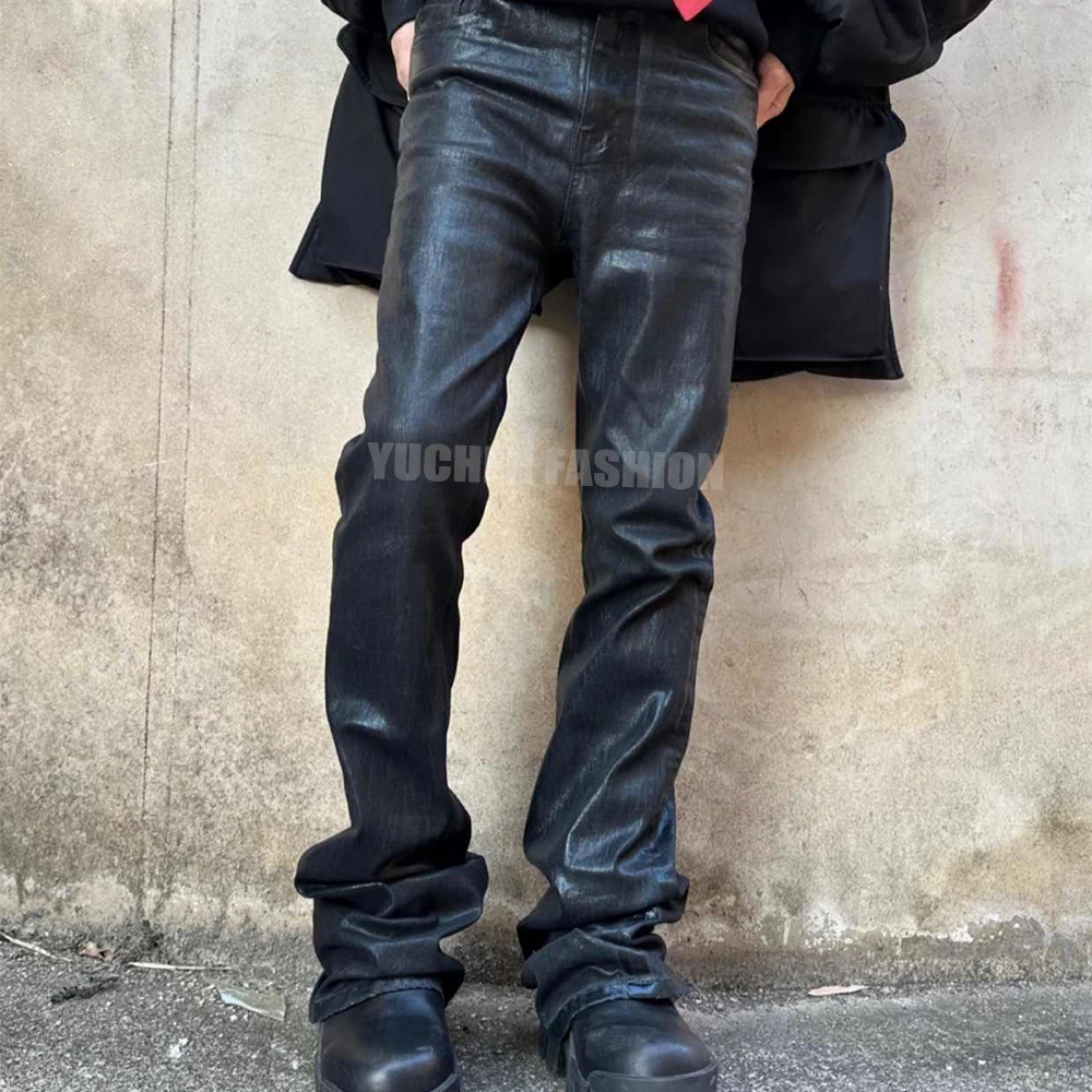 Shop Vintage Wax Jeans with Raw Edges and Distressed Look