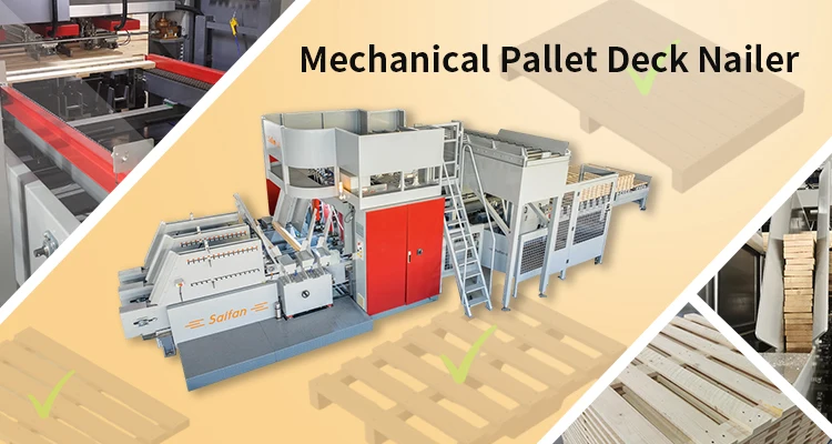 Automatic SF2000 22KW Wooden Pallet Deck Nailing Machine Core Component ...