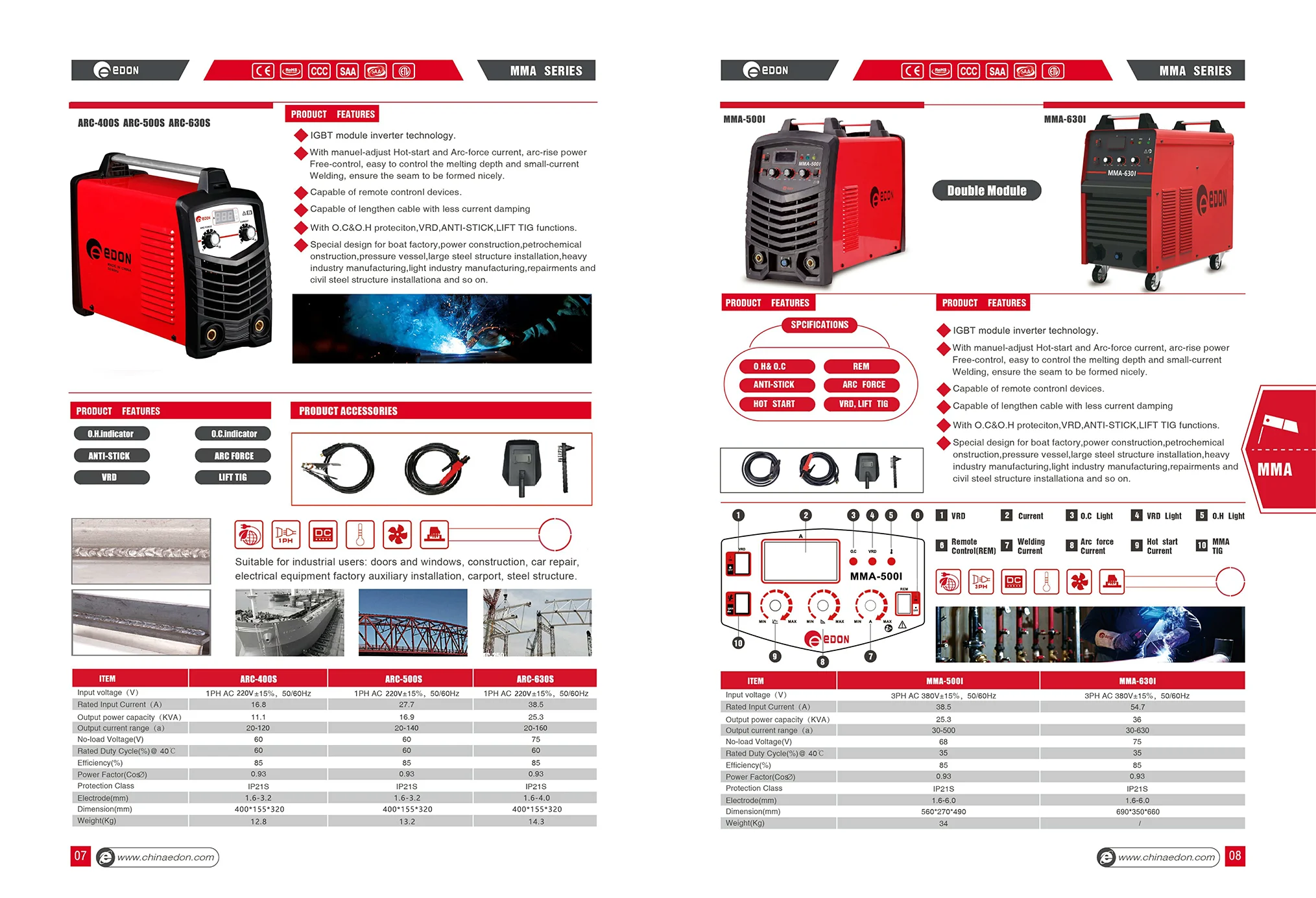 EDON Welding Machine Catalogue - MMA, MIG, TIG, Plasma Cutter