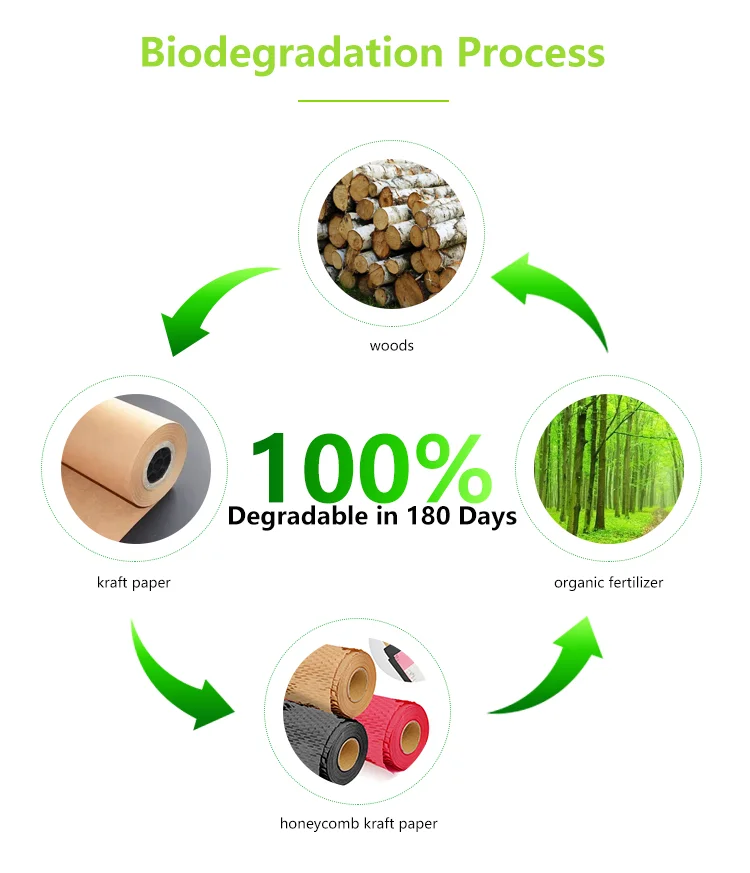 100% Biodegradable Honeycomb Paper Roll Logistics Packaging Material ...
