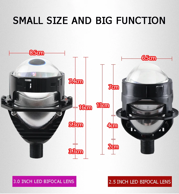 2021 New Bi Led Lens Led Projector Lens For Car 3.0inh Plo Lens Bule ...