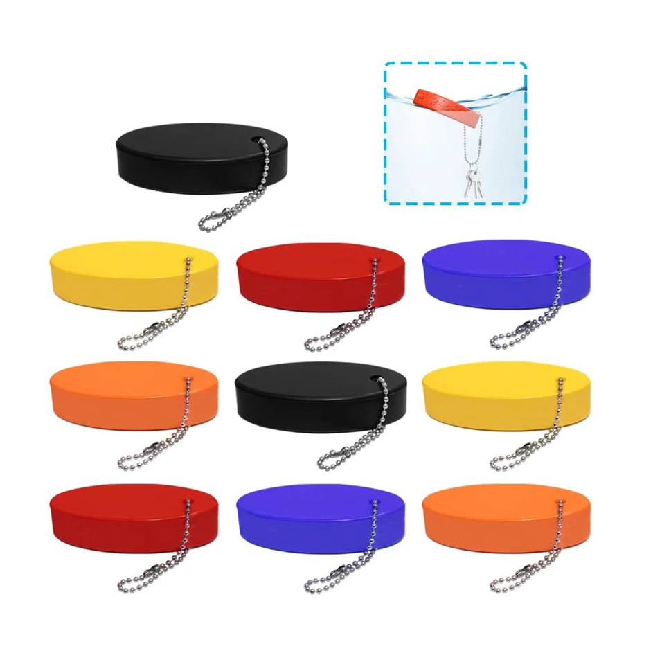 Floating Keychain PU Foam Floating Boat Key Chain Custom Oval Float Key ...