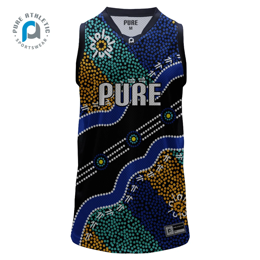 PURE Custom Australian Indigenous Aboriginal Men's Short Sleeve Polo T ...