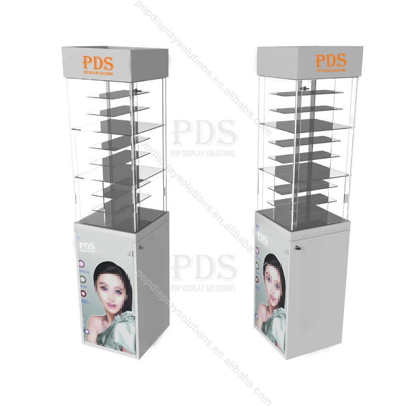 Glass Shelf Cabinet Display Stand For Sunglasses Visible Sunglass ...