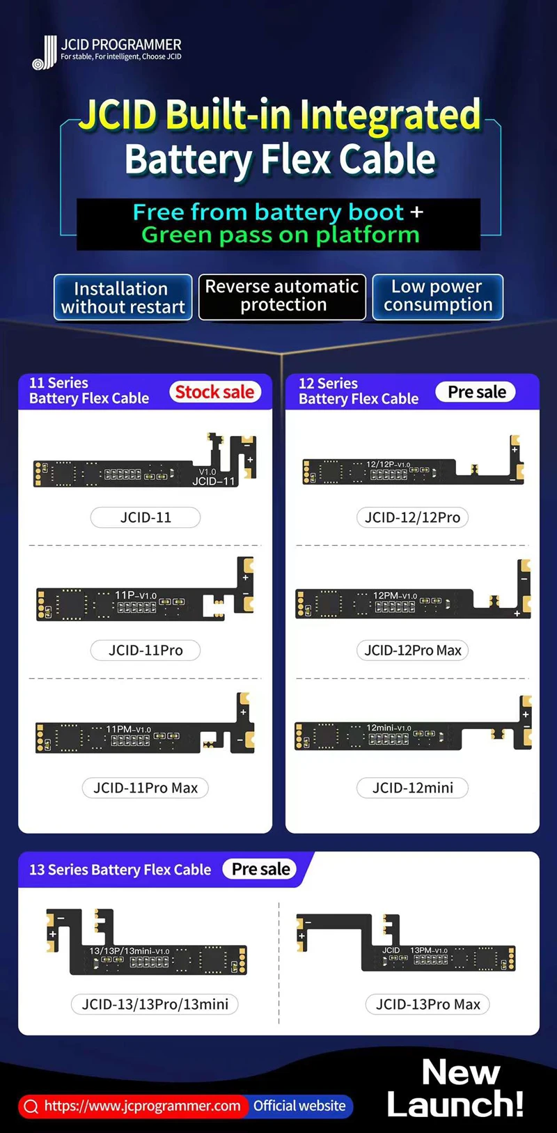 Jcid Jc V1se Battery Repair Board Flex Cable For Phone 11-14 Pro ...