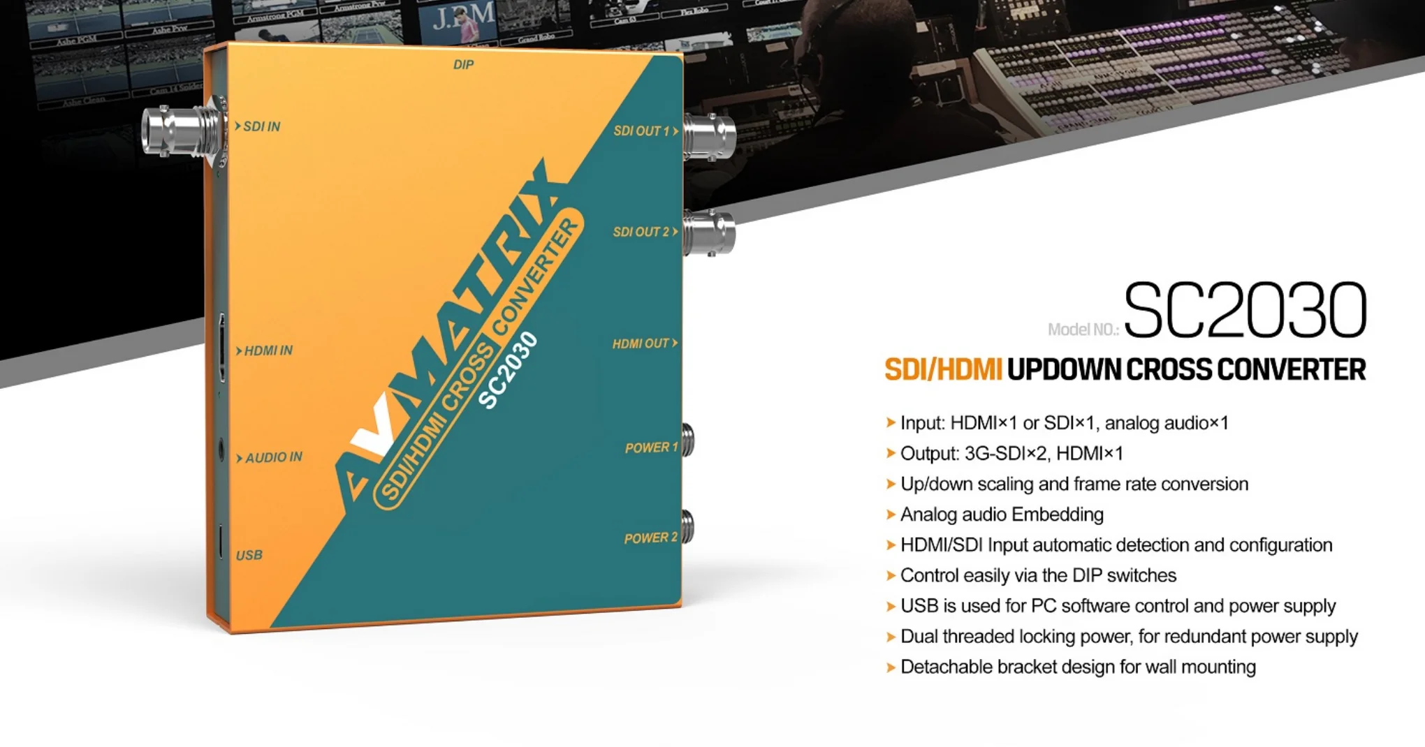 Avmatrix Sc2030 3g-sdi H-d-m-i Scaling Cross Converter - Buy Sdi To Hdmi Converter,Hdmi To Sdi ...