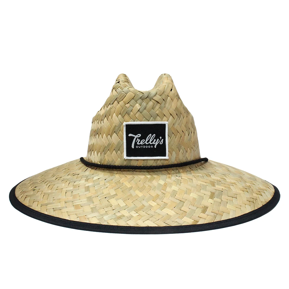 Custom Logo Summer Sun Sombreros Beach Hats Wide Brim Lifeguard Straw ...