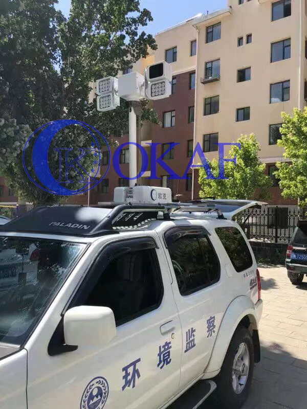 vehicle mounted telescopic mast camera tower Rescue Car Collapsible LED ...