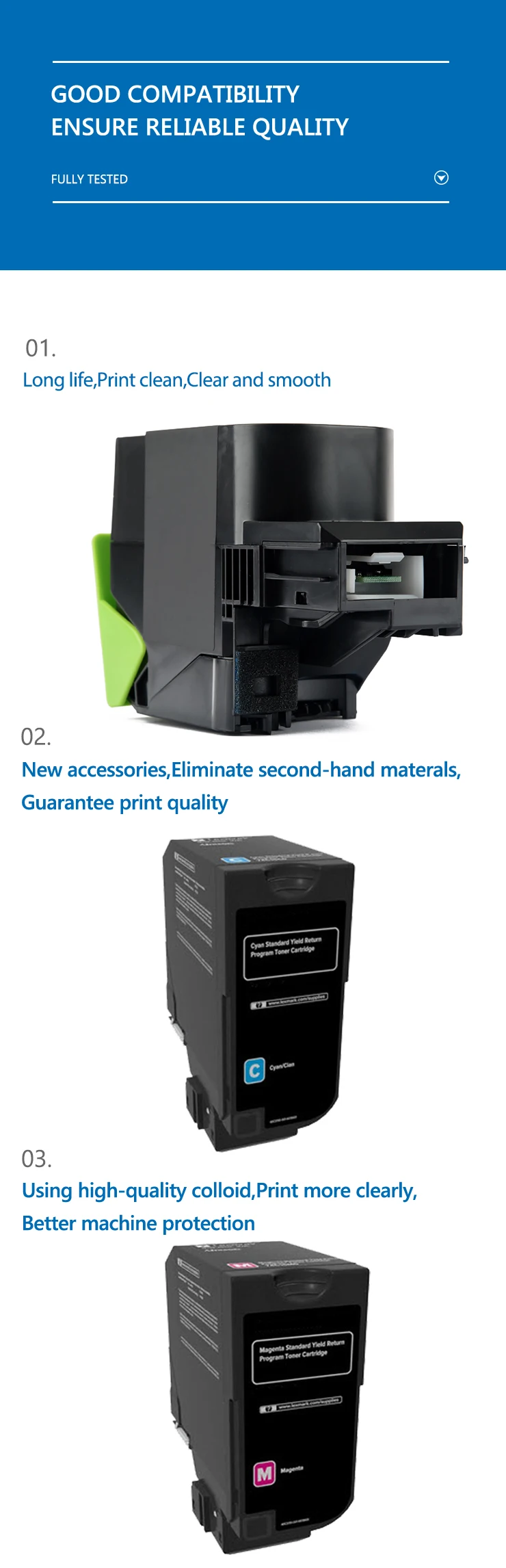 H-TWO Toner Cartridge for Lexmark CX725de CX725dhe CS725de CS720de ...