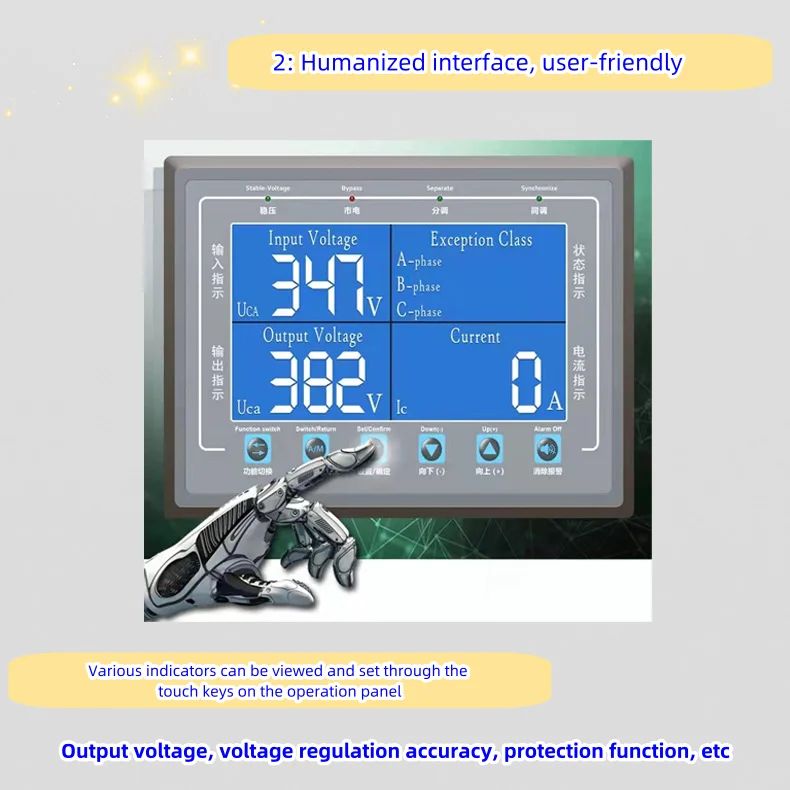 150KVA Three-Phase SCR Static AVR Voltage Stabilizer Independent ...