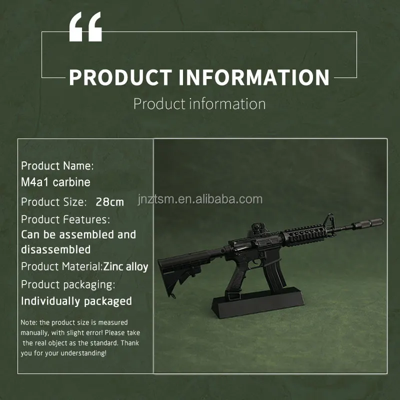 M4a1 Carbine Ar15 Metal Gun Model Realistic Assembly Toy M4a1 Rifle ...