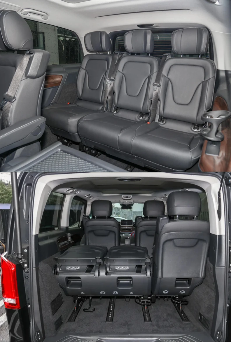 Classic Black Foldable Vito Seats for Mercedes-Benz V-class