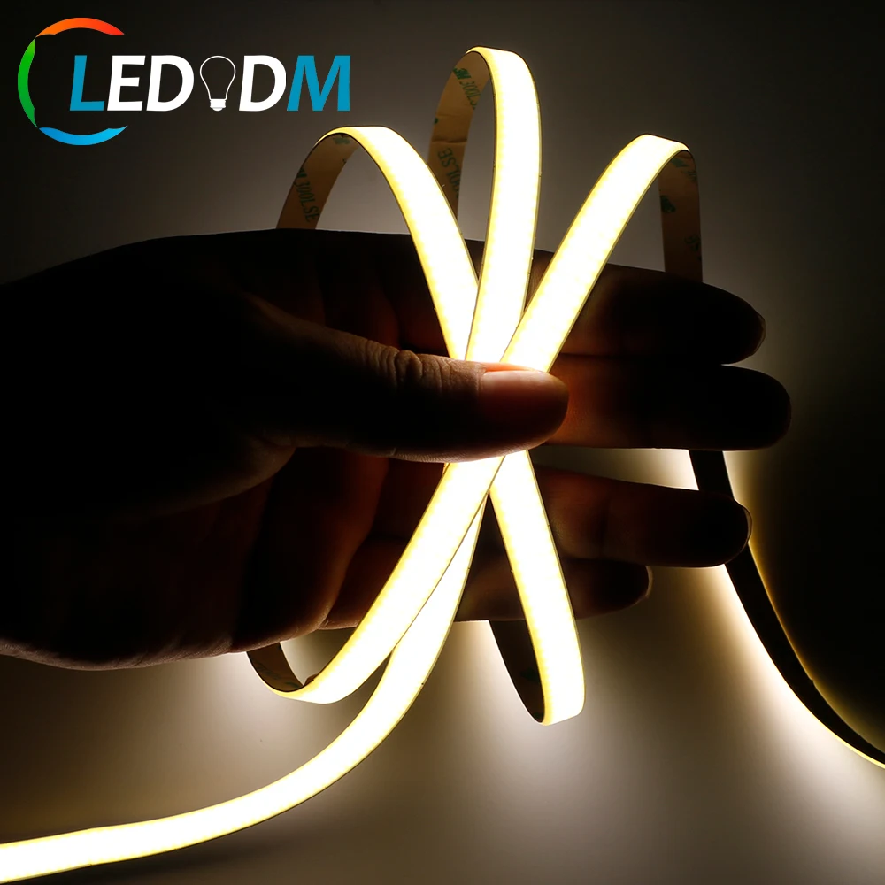 Dc24v High Brightness 1400lm 2500Lm 3000LM Cob Led Strip Light 15mm ...